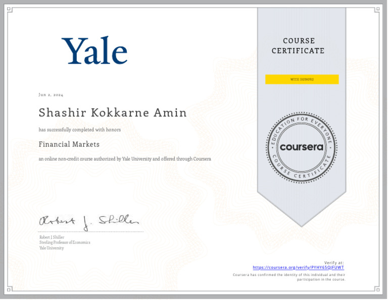 Coursera Certificate | PDF