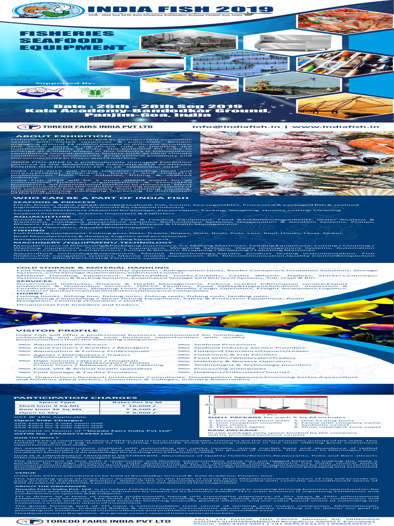 India Fish Brochure 2019 | PDF | Seafood | Refrigeration