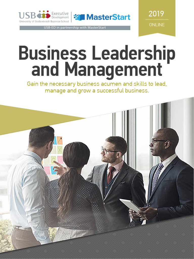 Business Leadership and Management Short Course | PDF | Marketing ...