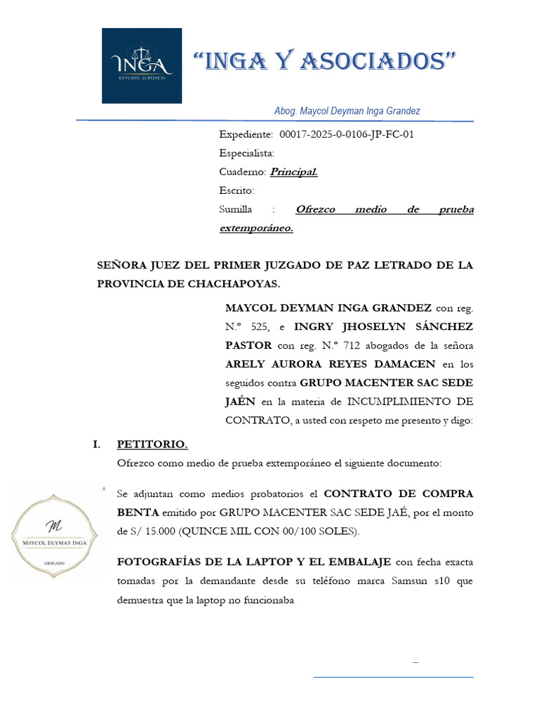 Ofresco Medios de Prueba Extemp | PDF | Yo telefono | Apple Inc.