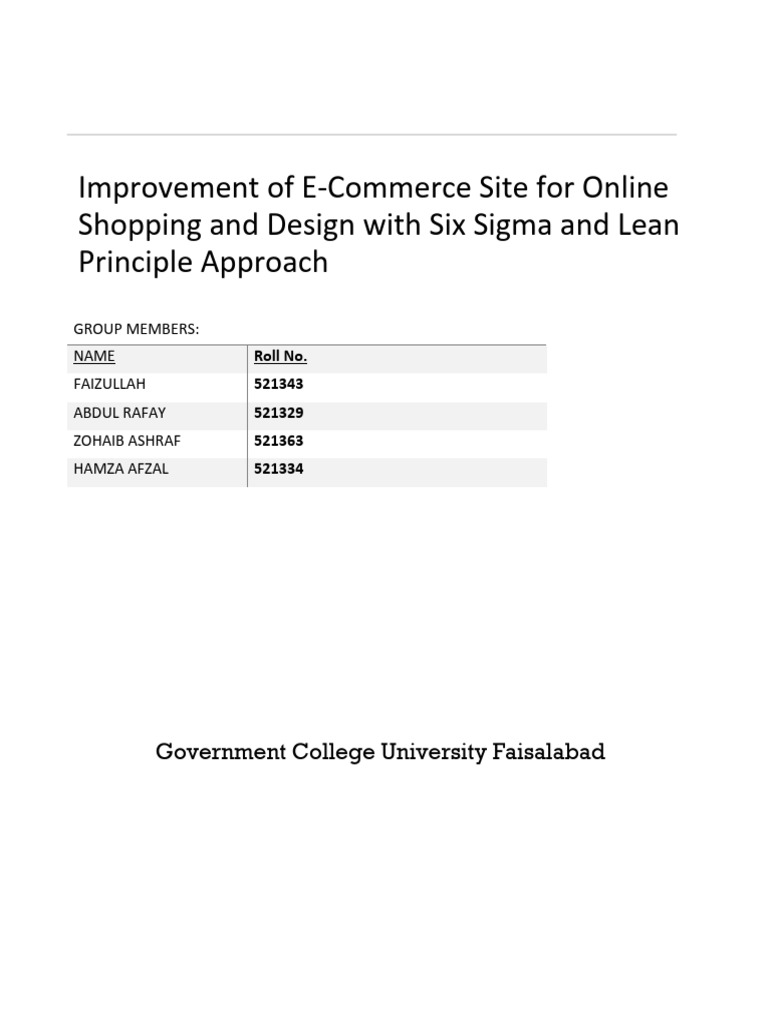 Design and Implementation of E-Commerce Site For Online Shopping ...