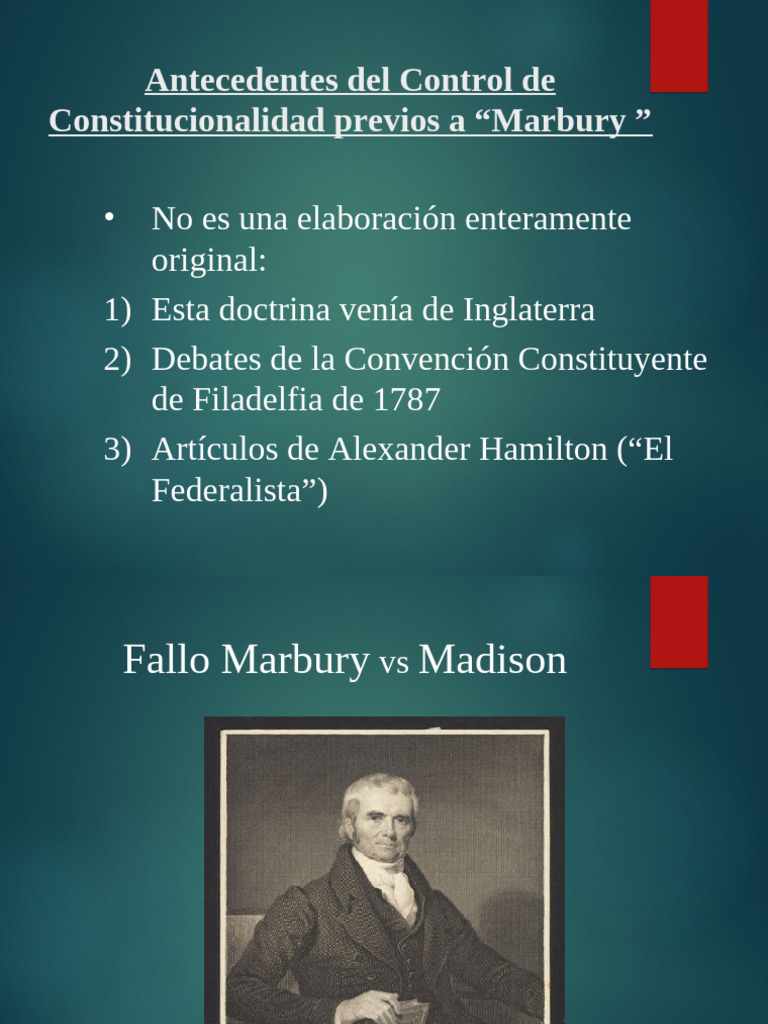 Control Constitucionalidad | PDF | Constitución | James Madison