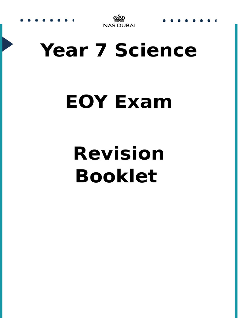 EOY Exam Revision Booklet Yr7 Biology | PDF | Breathing | Blood