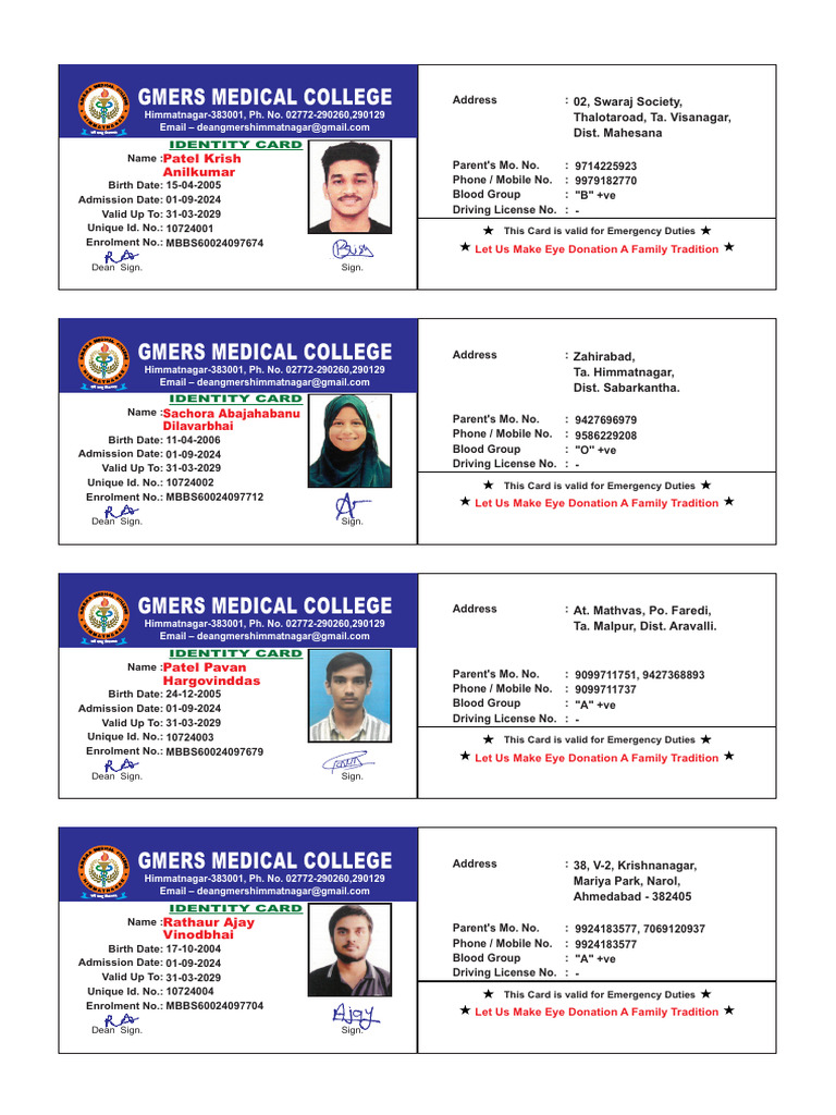 09 Stundent I Card - 2025-1 | PDF | Identity Document | Driver's License