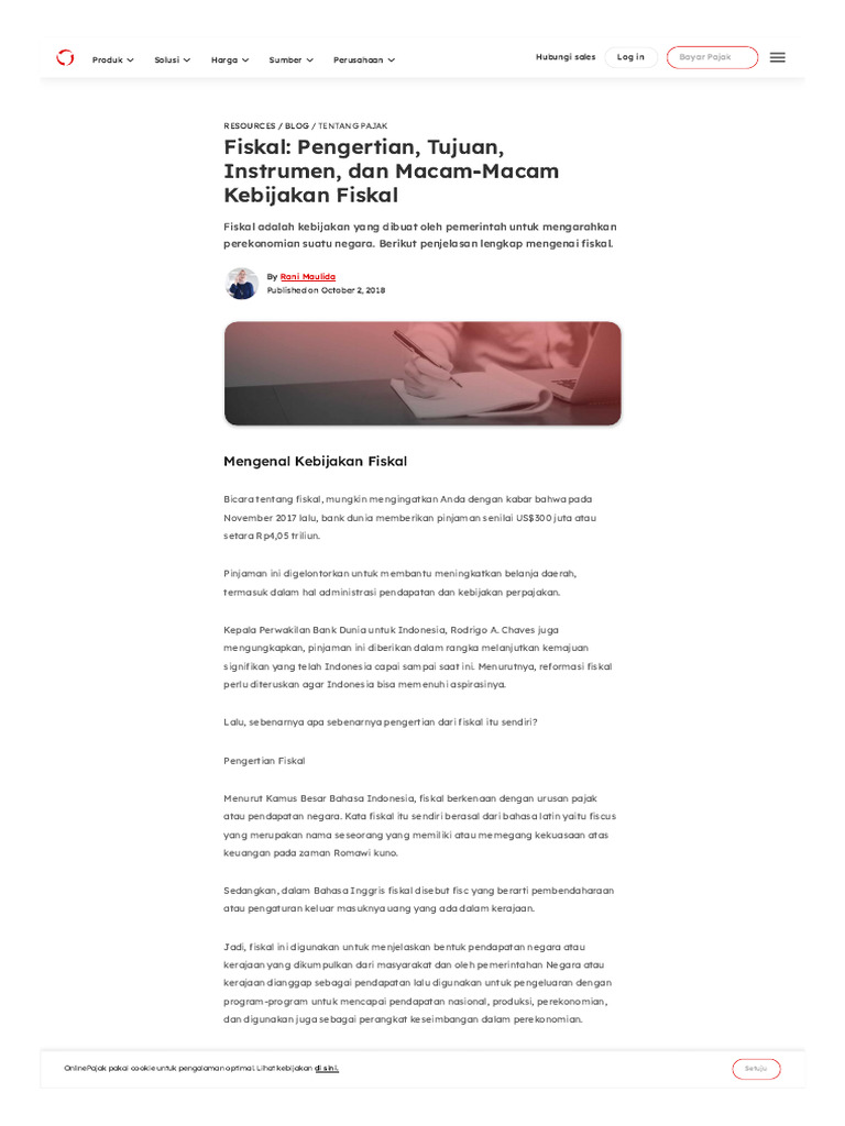 Fiskal_ Pengertian, Tujuan, Instrumen, Dan Macam-Macam Kebijakan Fiskal | PDF