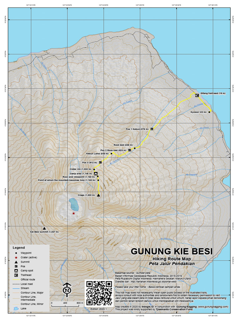 Gunung Kie Besi Hiking Route Map | PDF