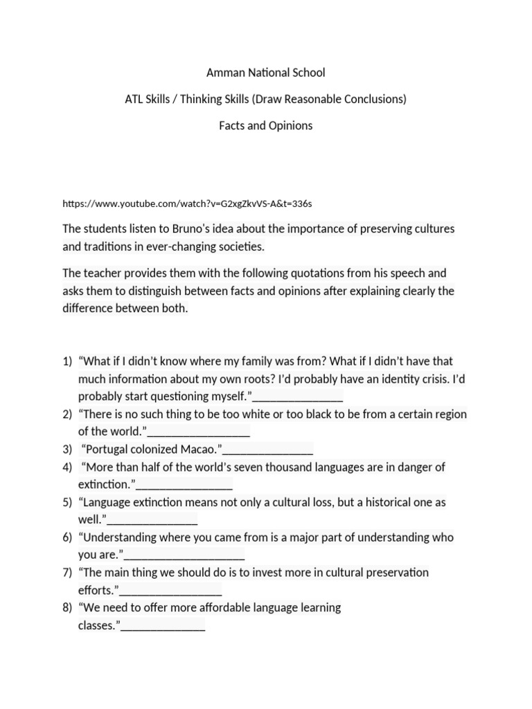 Thinking Skills Activity Session | PDF | Cognition | Communication