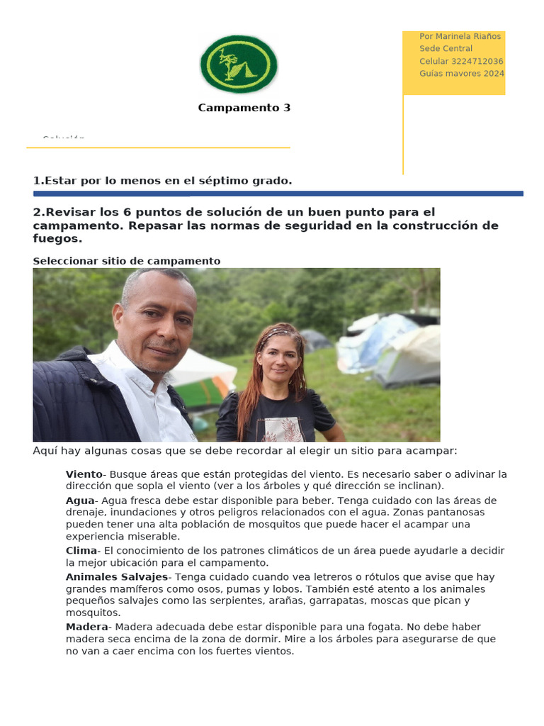 Guía para el Campamento El Pedernal | PDF | Pedernal | Infrarrojo