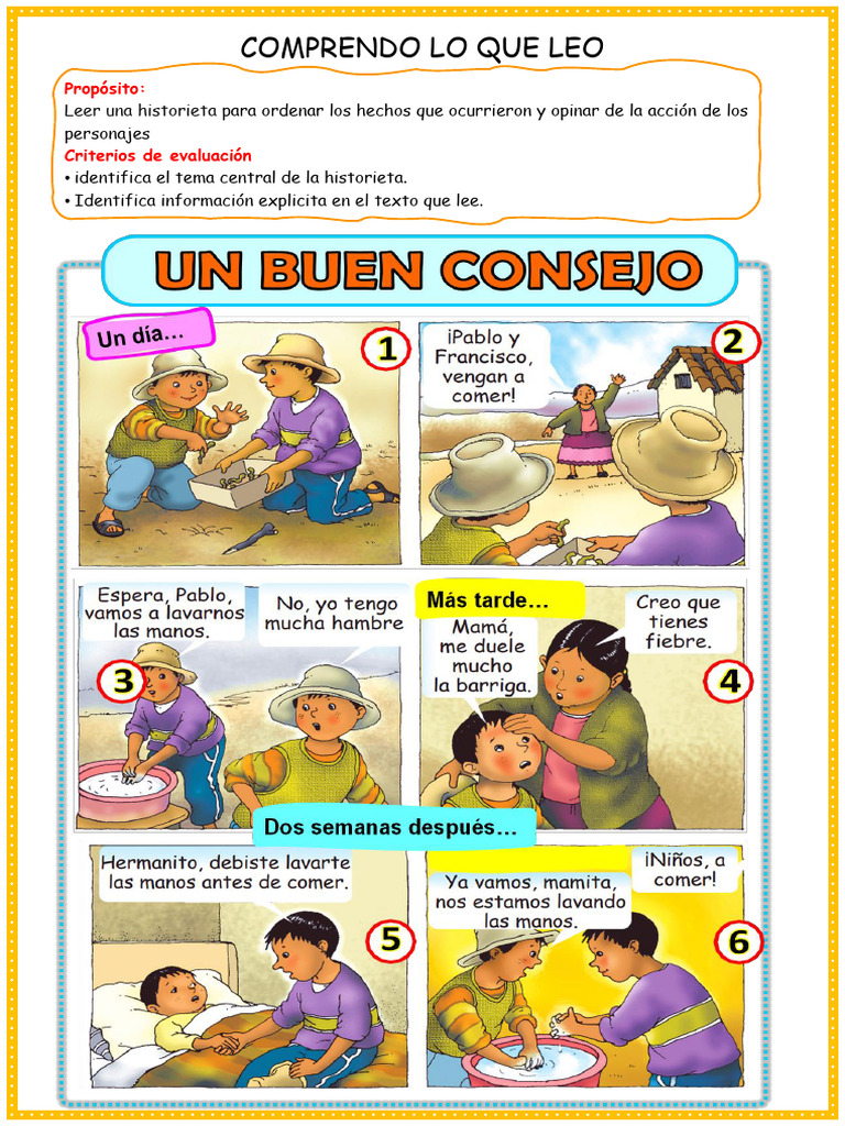 Leemos Una Historieta Buen Consejo Pdf