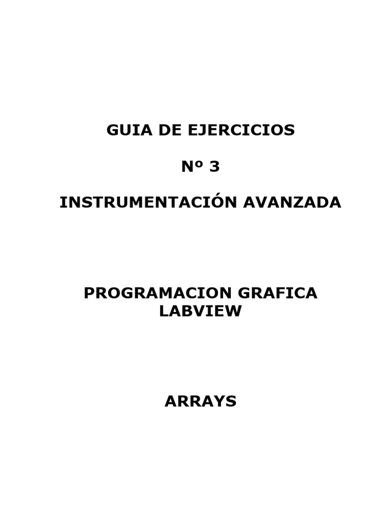 Guia de Ejercicios 3 - Arrays | PDF