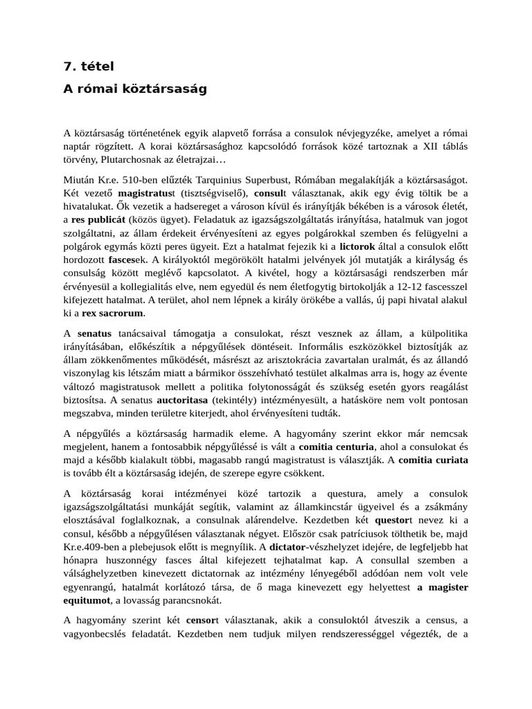 7 Tétel | PDF