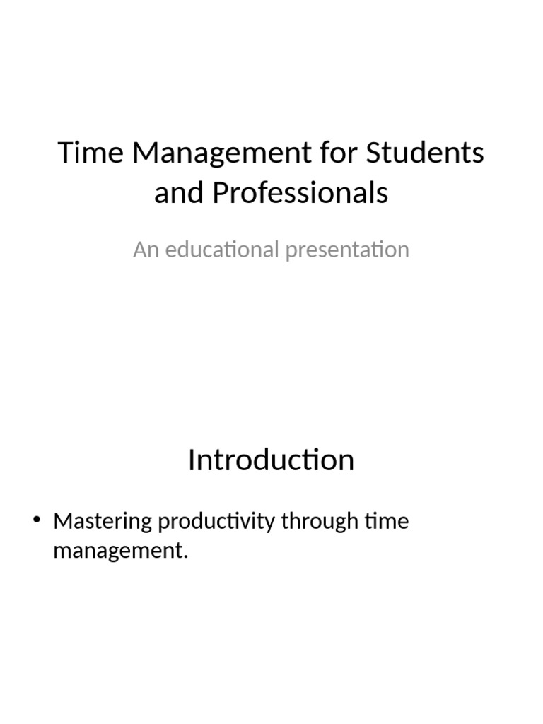 Time Management Tips | PDF