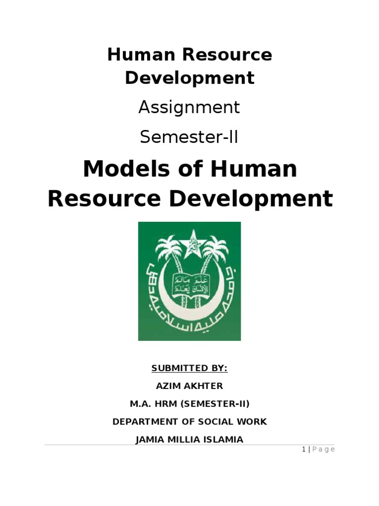 Overview of Human Resource Models | PDF | Employee Retention | Employment