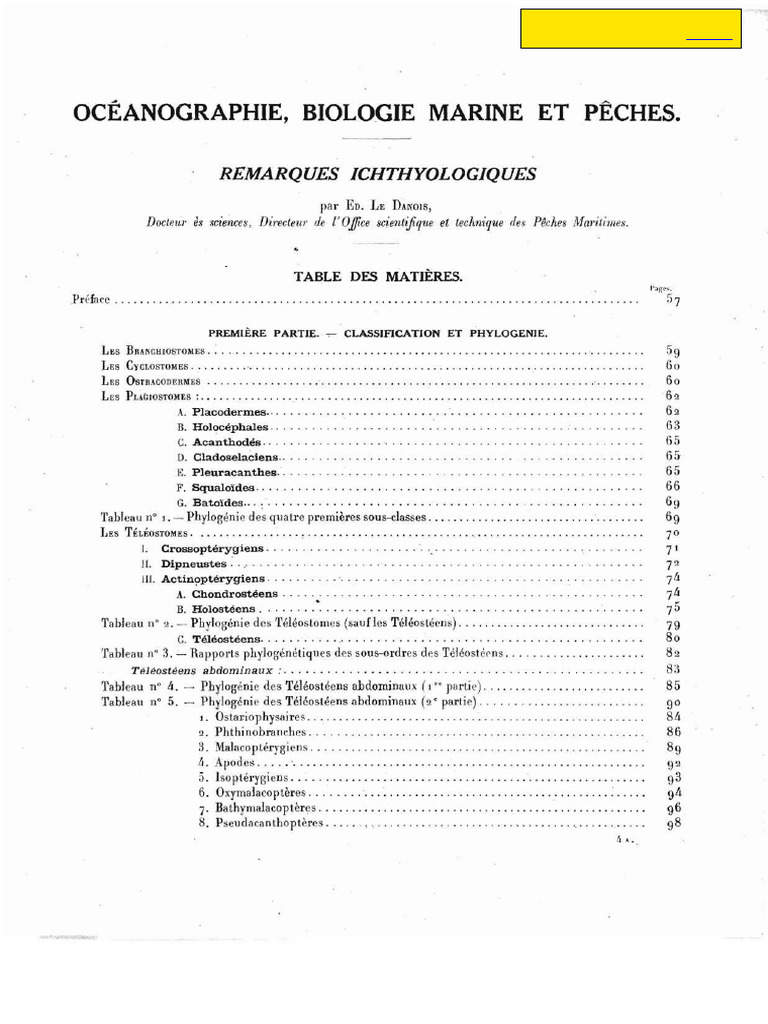 1528 Oceanographie Biologie Marine Et Peches Ed Le Danois | PDF | Poisson