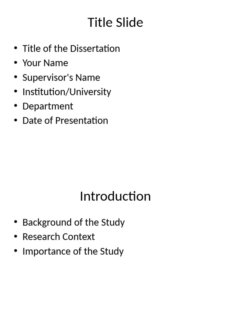 Dissertation Presentation Template | PDF