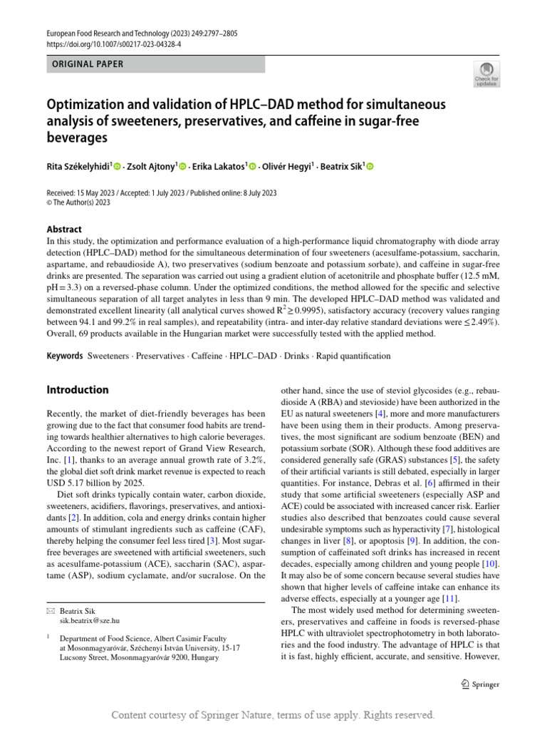 Optimization and Validation of HPLC-DAD Method For | PDF | High Performance Liquid ...