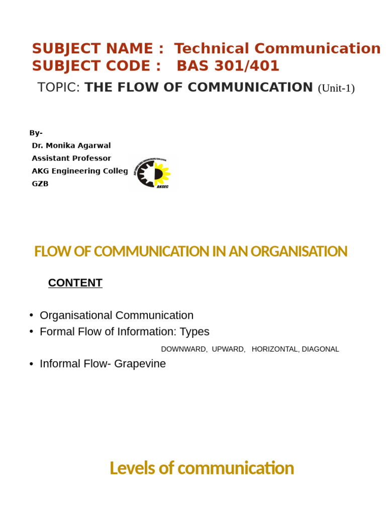 2 Flow of Communication | PDF | Communication | Hierarchy