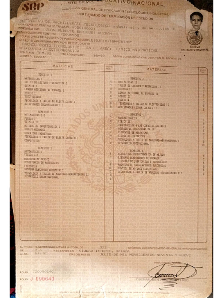 Certificado Cbtis | PDF