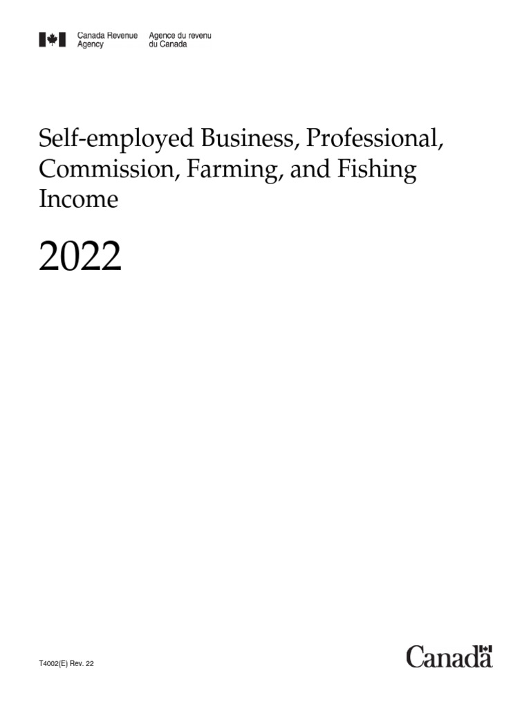 t4002-22e | PDF | Expense | Tax Credit