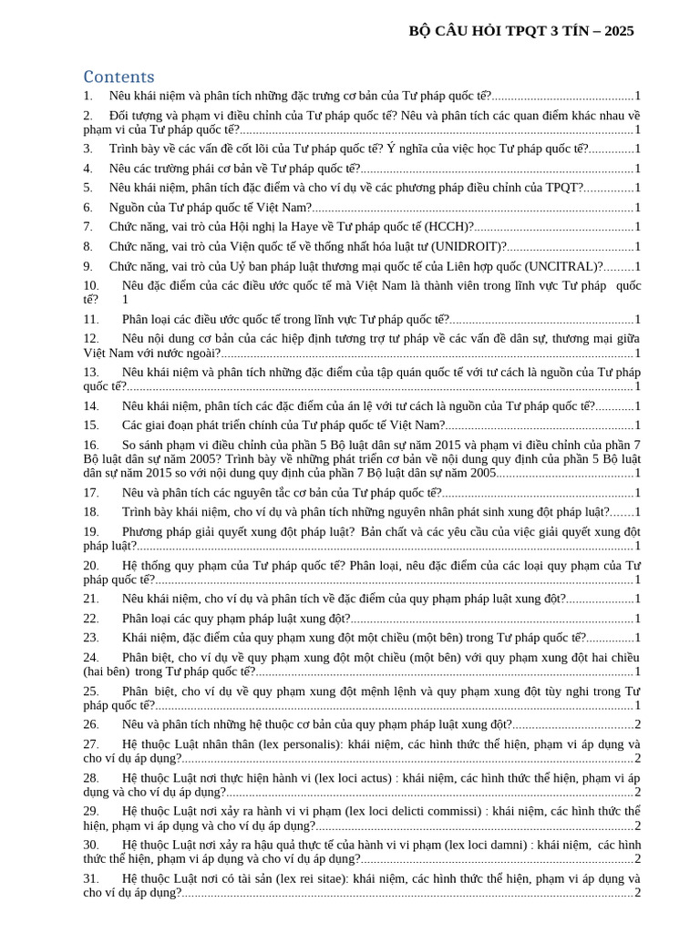 Cauhoiontap TPQT Cnluatclc 2025 | PDF