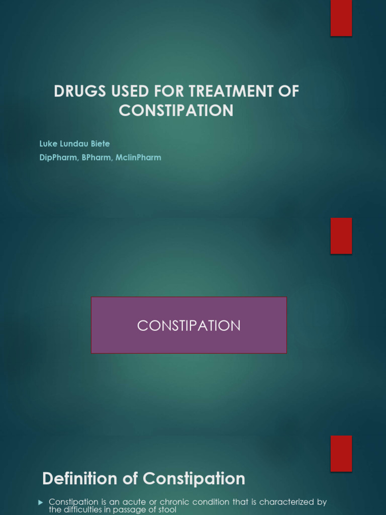Drugs Used in Constipation | PDF | Constipation | Digestive Diseases