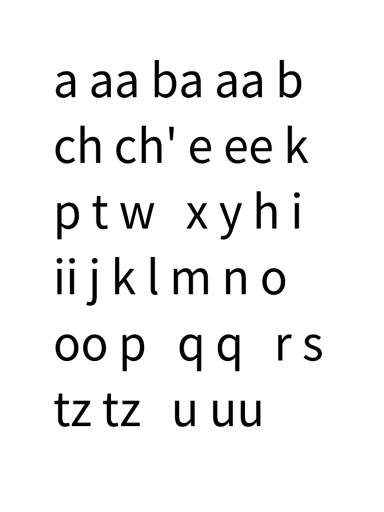 Abecedario Poqomchi | PDF