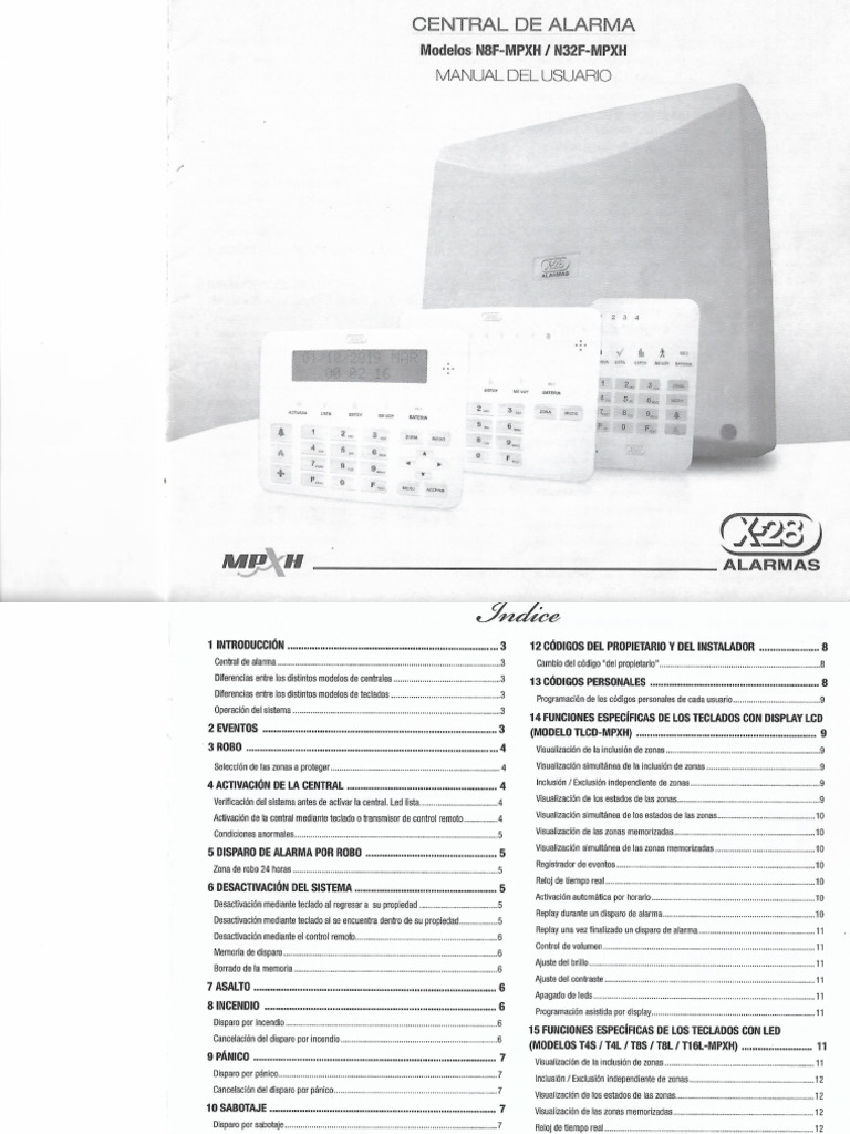 Central de Alarma-Manual Usuario | PDF