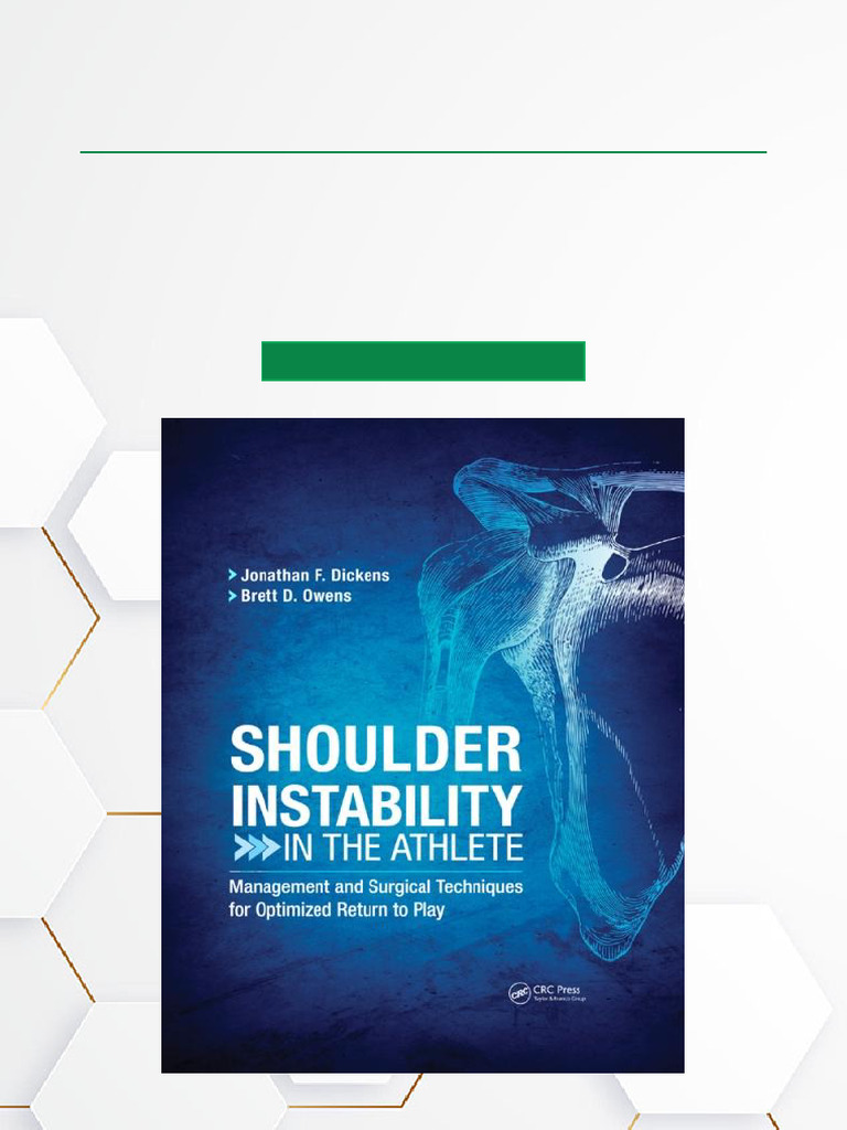 Shoulder Instability in The Athlete Management and Surgical Techniques ...