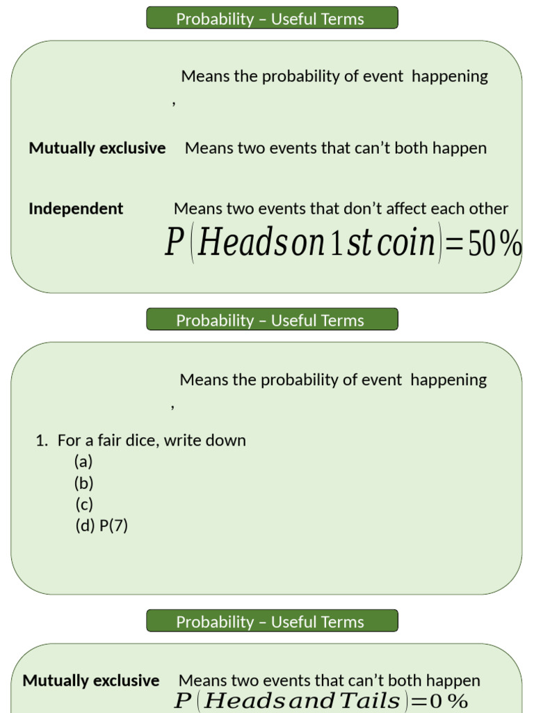 Probability Two Events | PDF | Probability | Dice