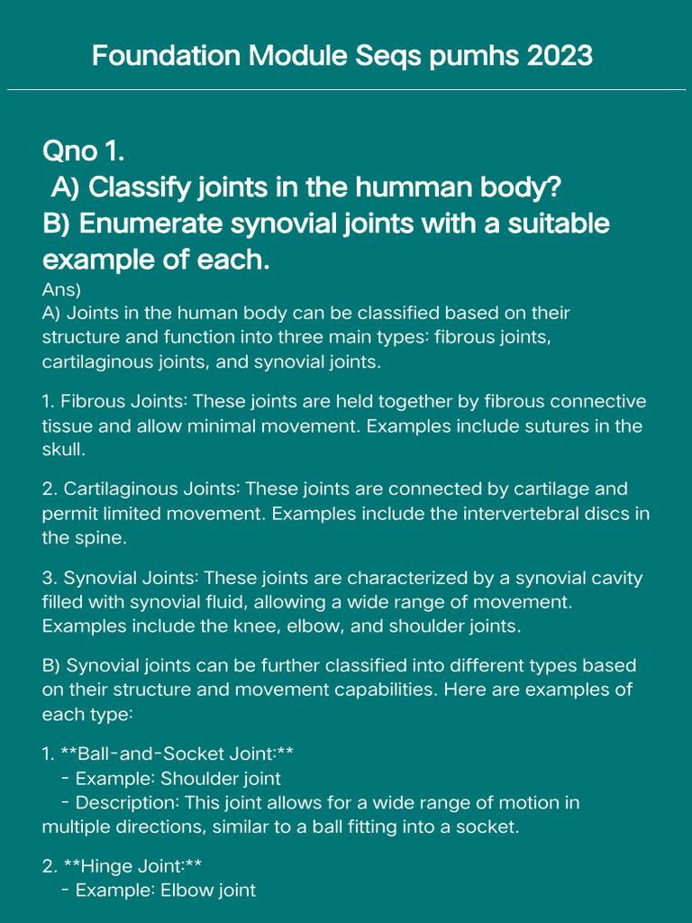 Foundation Module Seqs Pumhs 2023-1 | PDF | Rna | Apoptosis