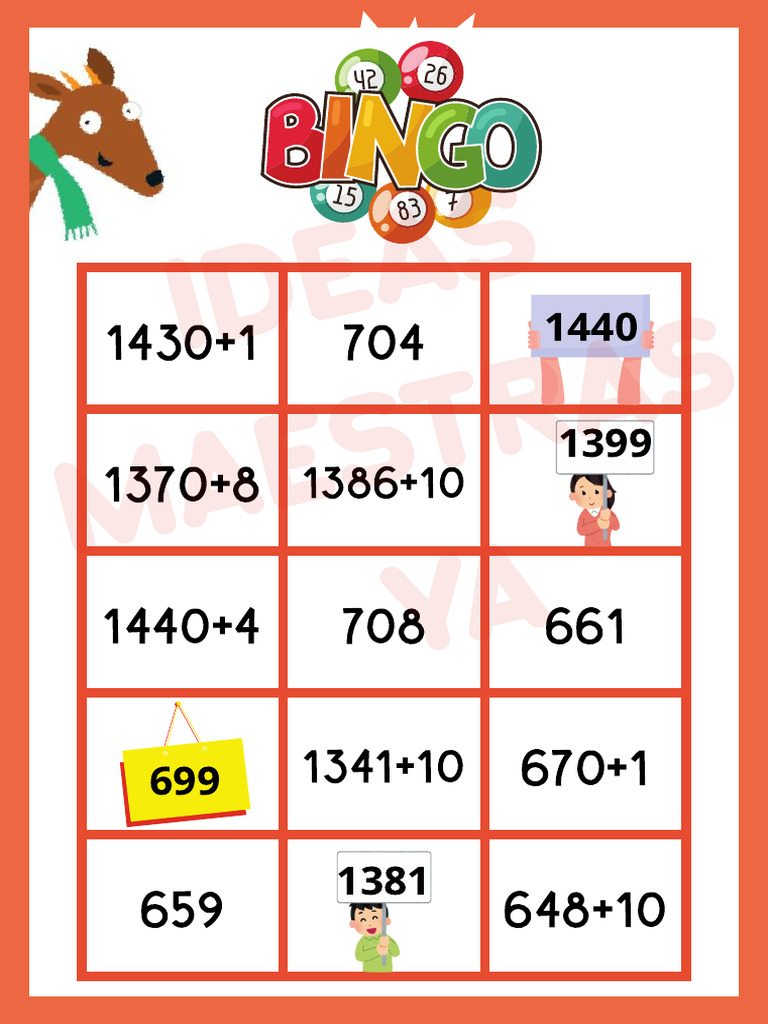 Bingo 3 y 4 Cifras_ideasmaestrasya | PDF
