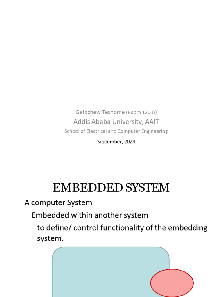 Lecture 1 Introduction Embedded Systems 2 Pdf System On A Chip Embedded System