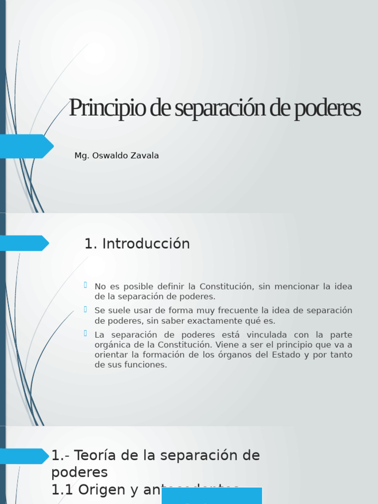 Separación De Poderes En La Constitución Pdf Separación De Poderes