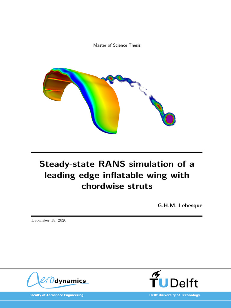 Steady-State RANS Simulation of A Leading Edge Inflatable Wing With ...