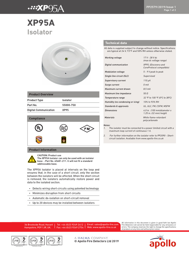 55000-750 Isolator Datasheet | PDF | Electrical Engineering | Electricity