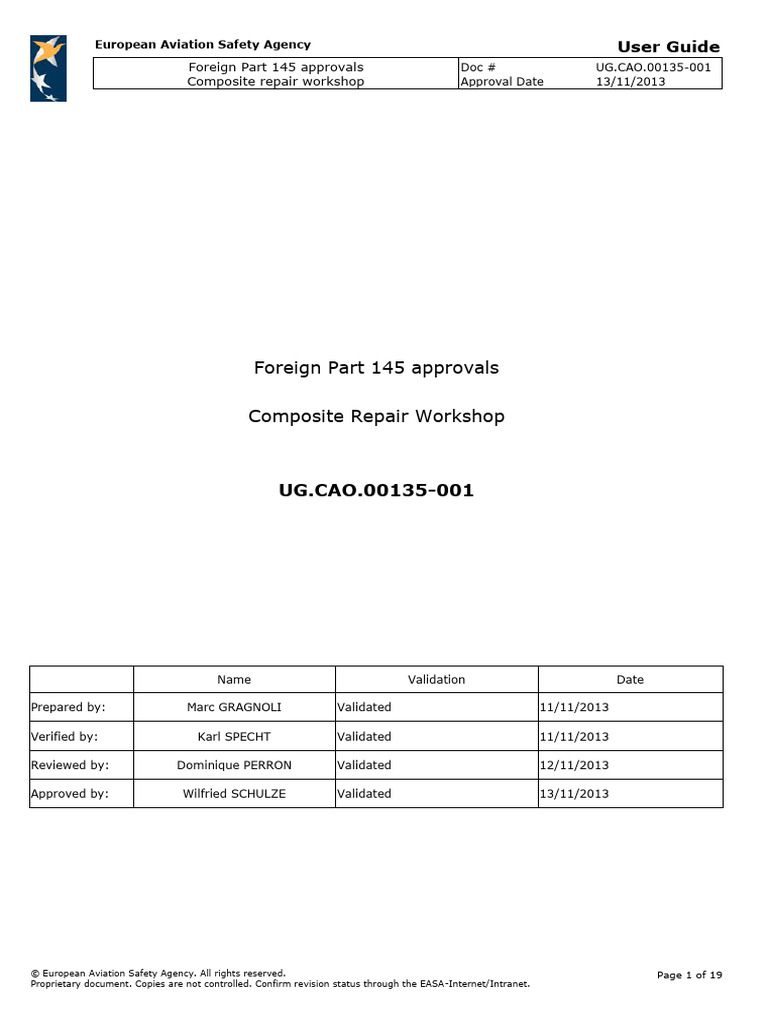 Approvals and Standardisation Organisation Approvals Docs Part 145 Annex B B17. UG - Cao.00135 ...