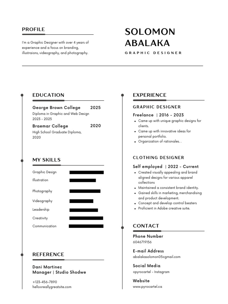Official Graphic Design Resume CV PDF | PDF | Graphic Design | Communication Design