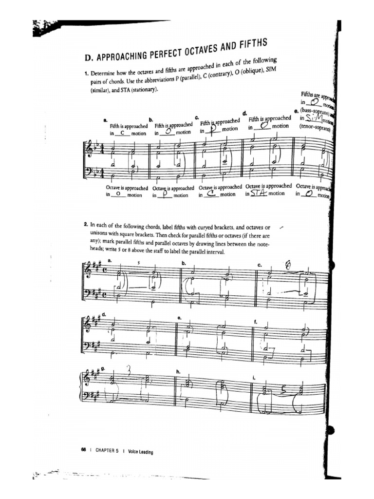D. Approaching Perfect Octaves and Fifths | PDF