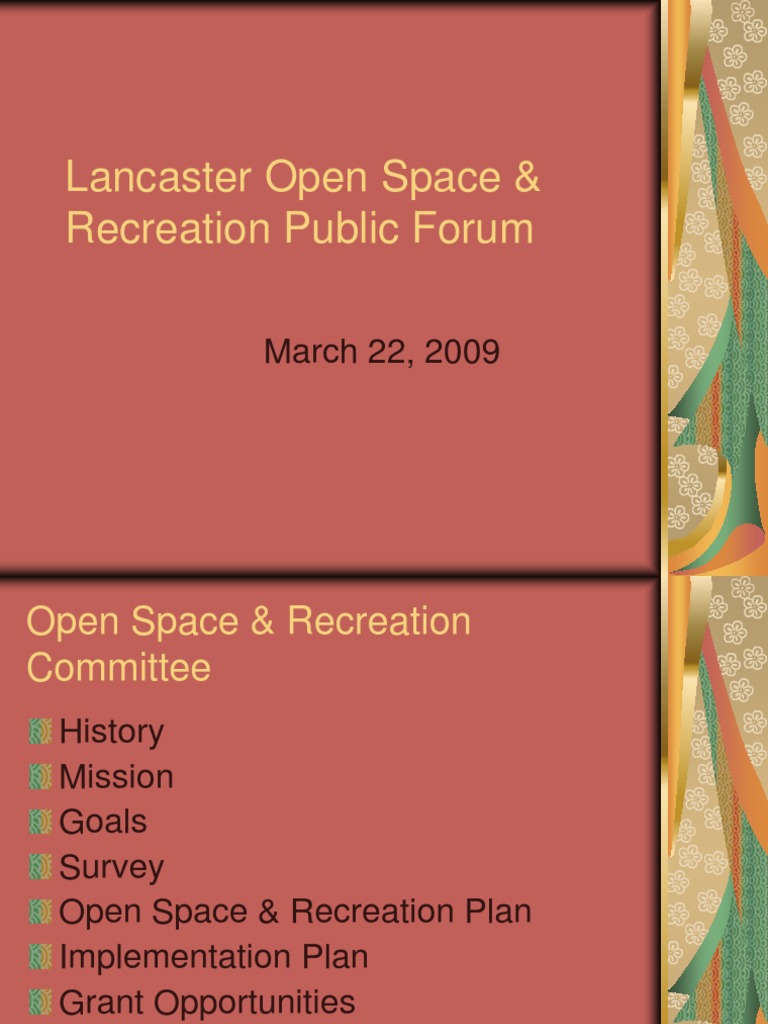 Public Forum Presentation | PDF | Conservation | Business