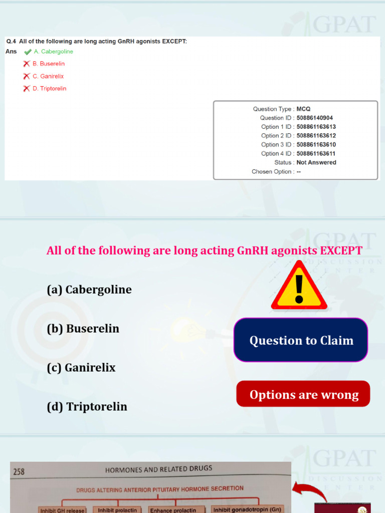 GPAT 2025 Claim Question | PDF | Pharmacology | Pharmacy