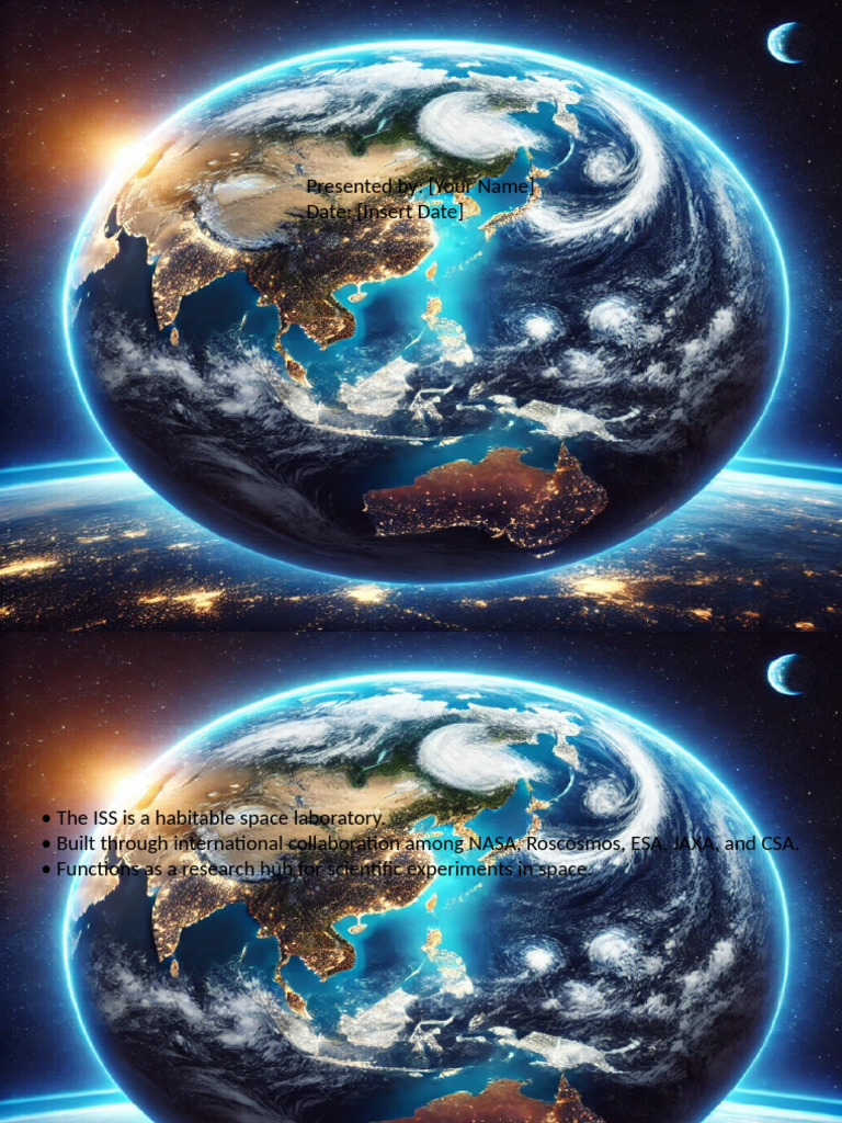 ISS Presentation With Earth Background | PDF