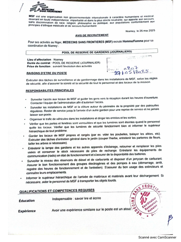 MSF Gardiens | PDF