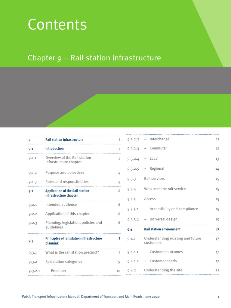 Chapter 9 - Rail Station Infrastructure | PDF | Public Transport ...