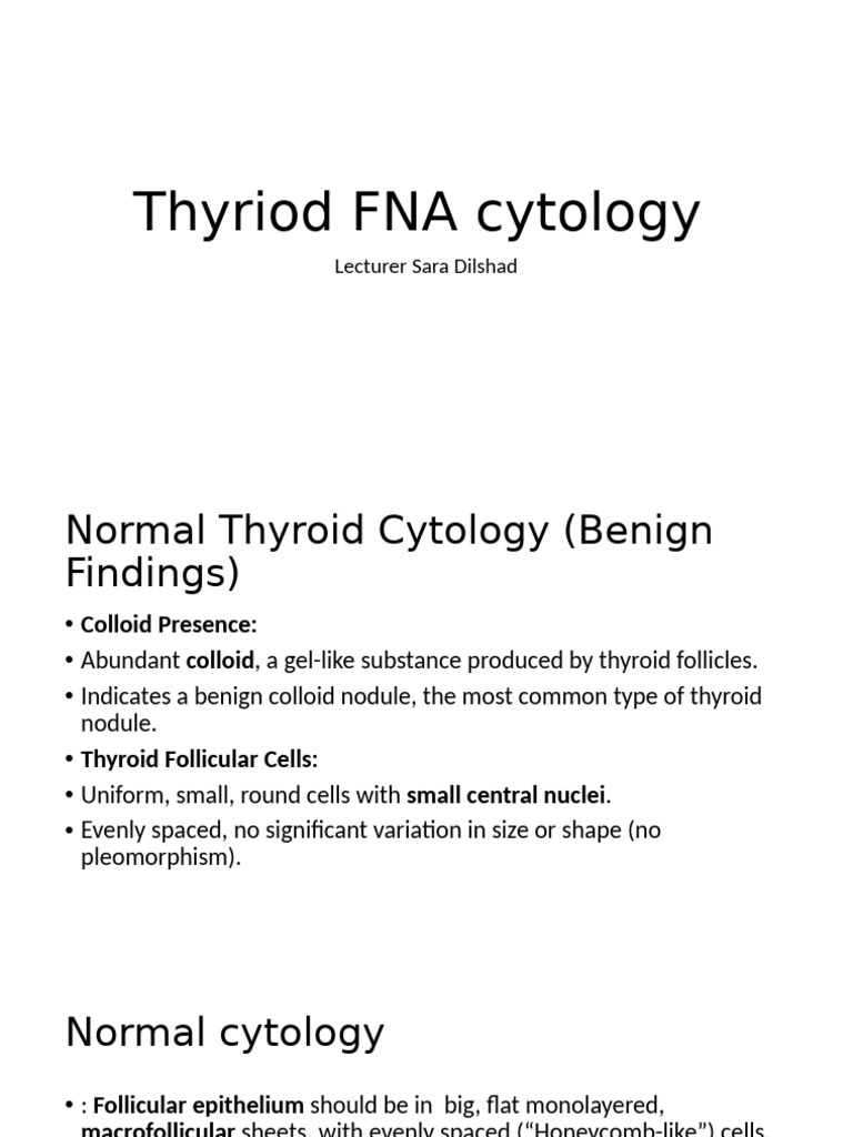 Thyriod FNA Cytology | PDF | Thyroid | Cell Nucleus