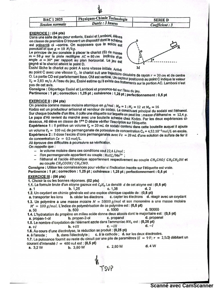 BAC1 Seried 2025 | PDF