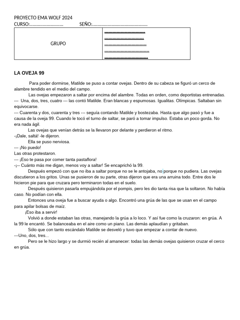 Cuentos de Ema Wolf | PDF