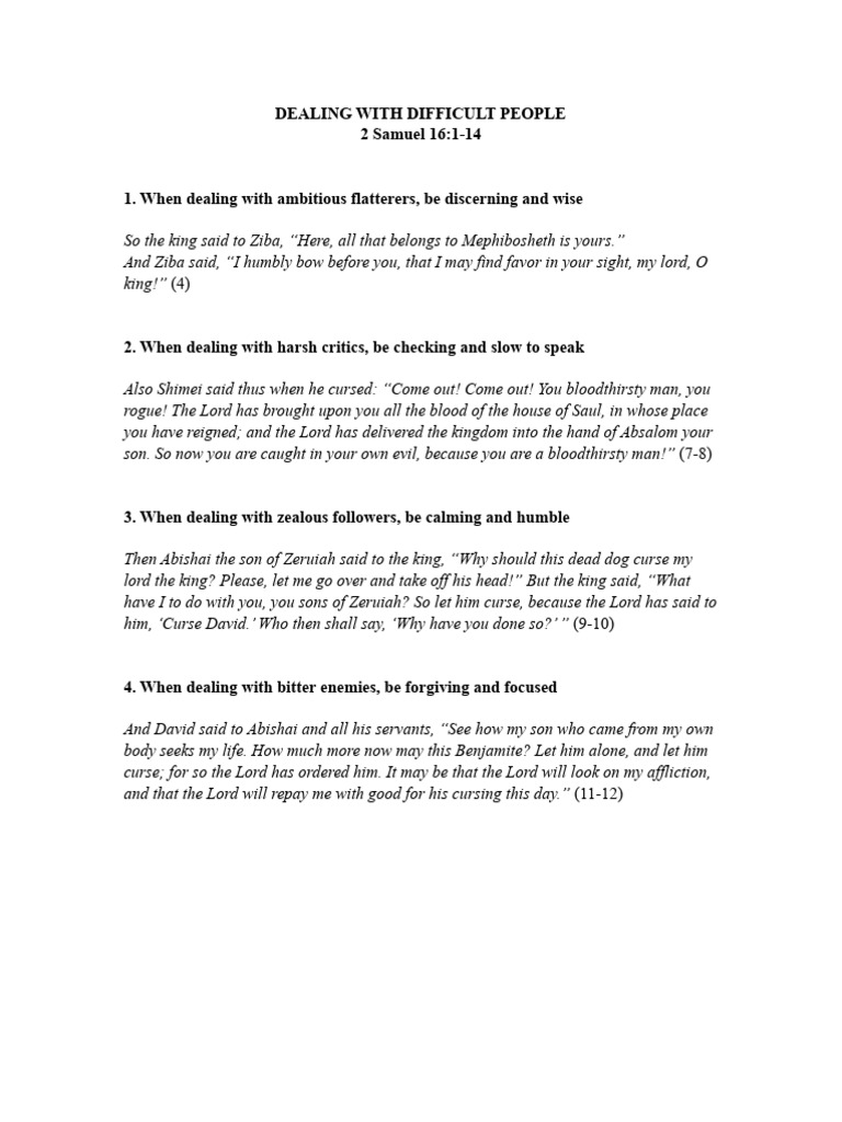 Strategies for Handling Difficult People | PDF