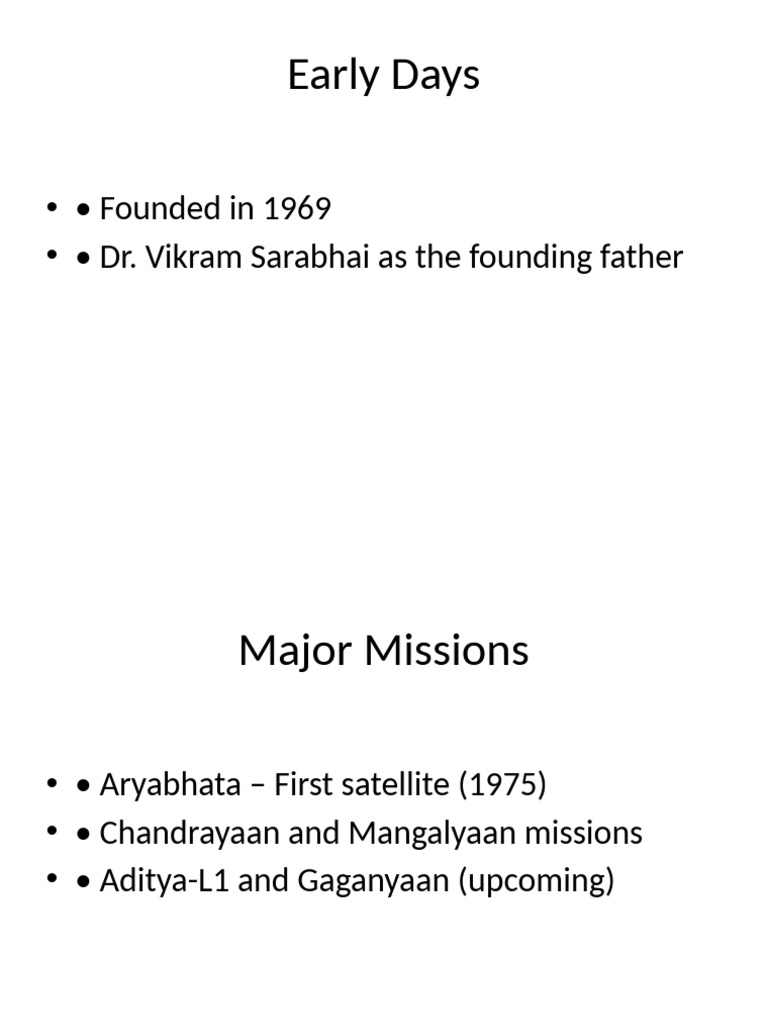 History of Indian Space Research (ISRO) | PDF