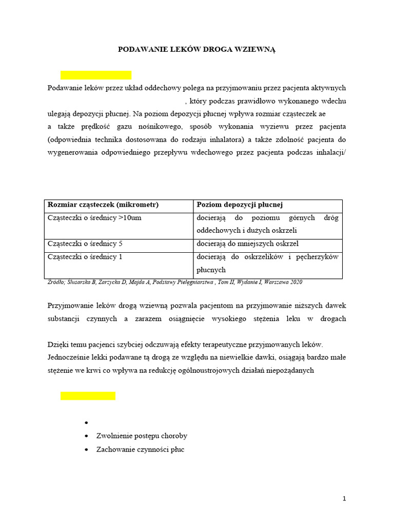 Tlenoterapia | PDF