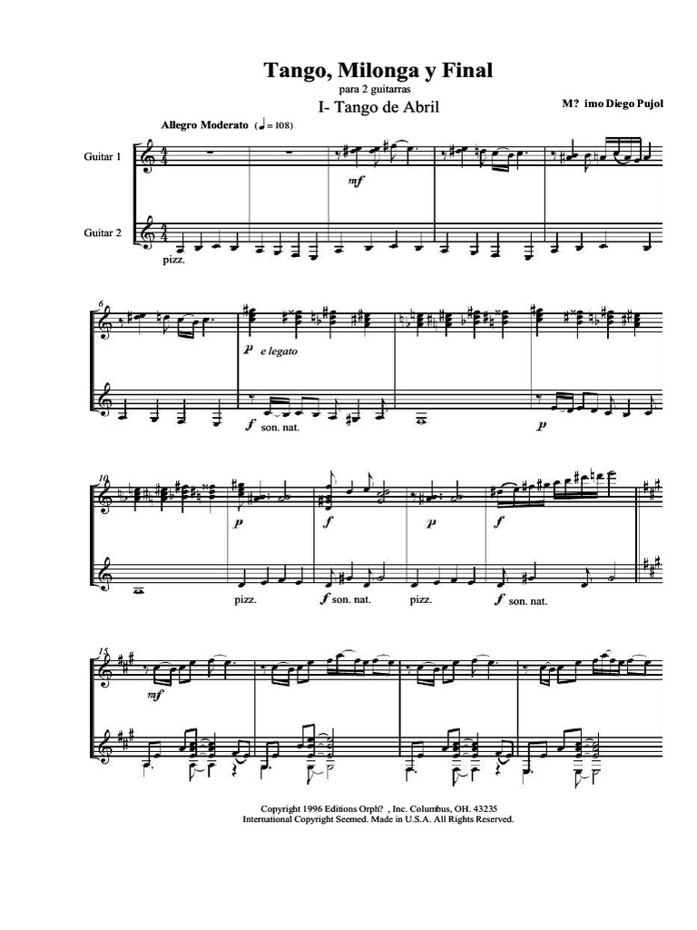 Tango Miloga y Final Maximo Diego Pujol PDFPDF | PDF | Tempo | Poetics